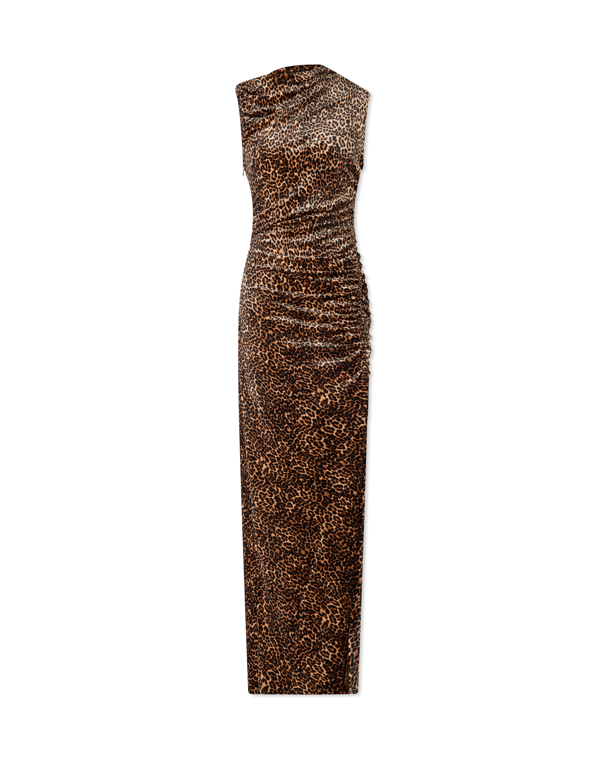 Velvet High Neck Maxi Dress
