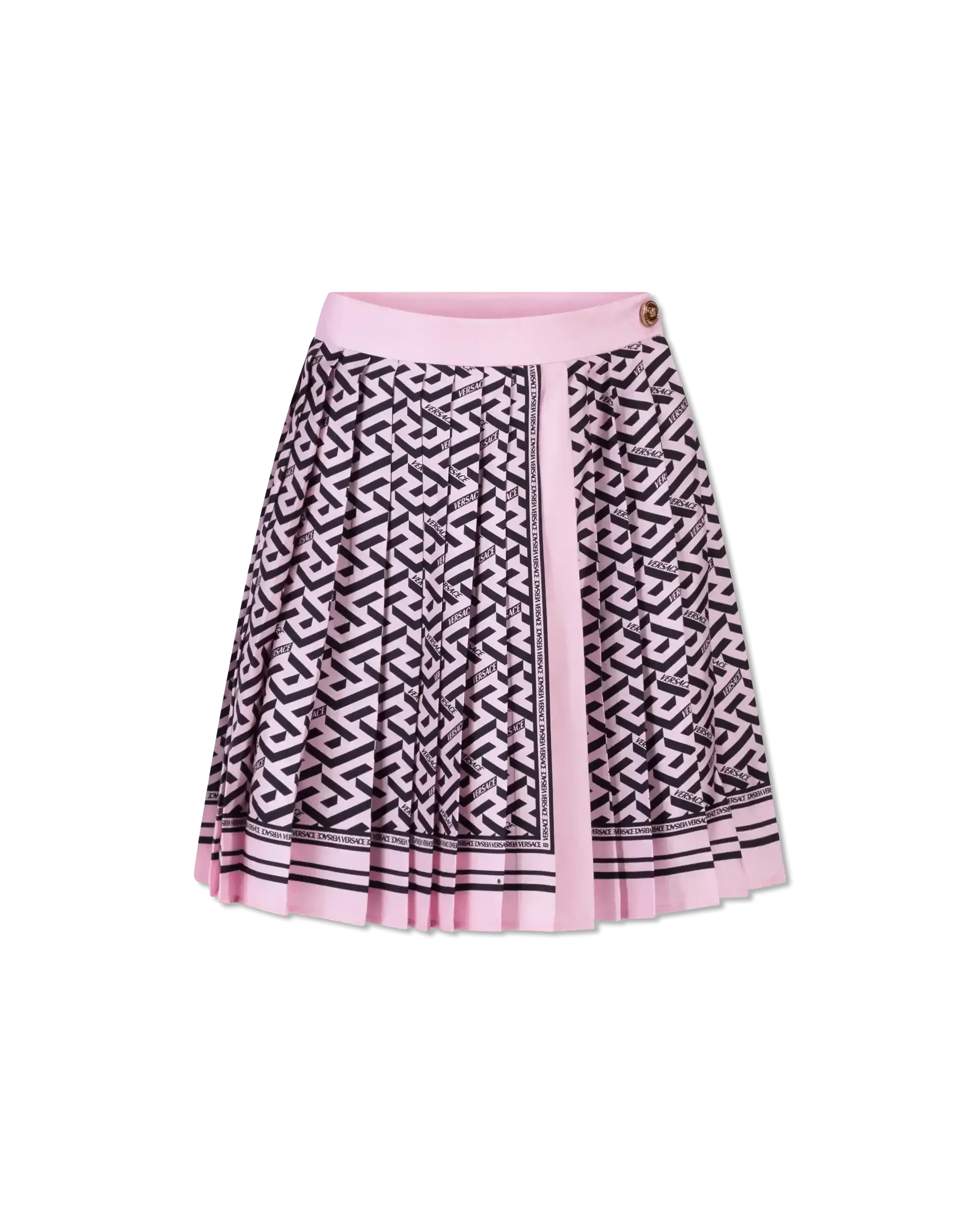 Twill Monogram Pleated Mini Skirt